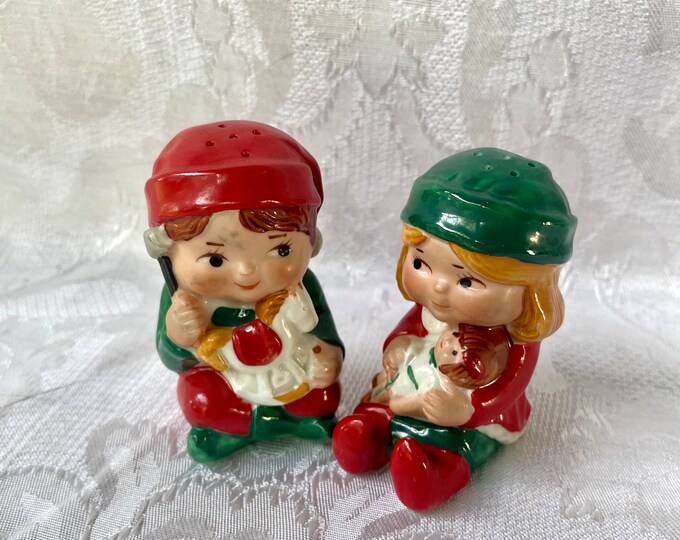 Vintage Porcelain Avon Claus & Company, Santa's Helpers Christmas Elves ...