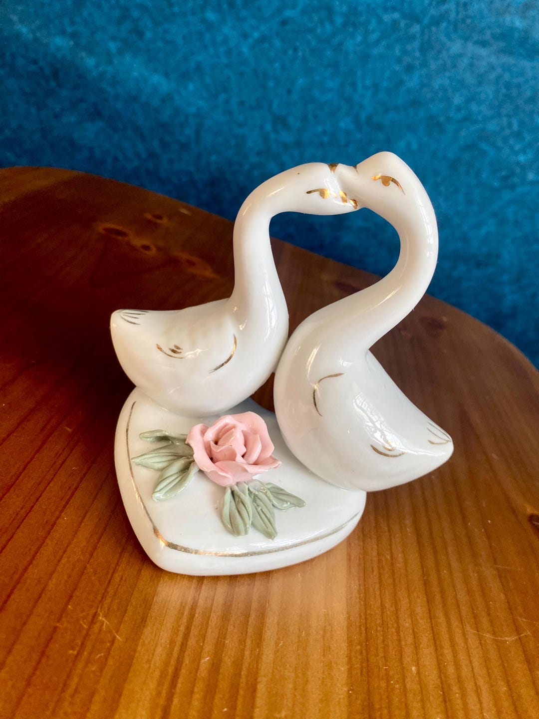 Vintage Ceramic Geese Heart Shaped Valentine's Day Figurine - Etsy