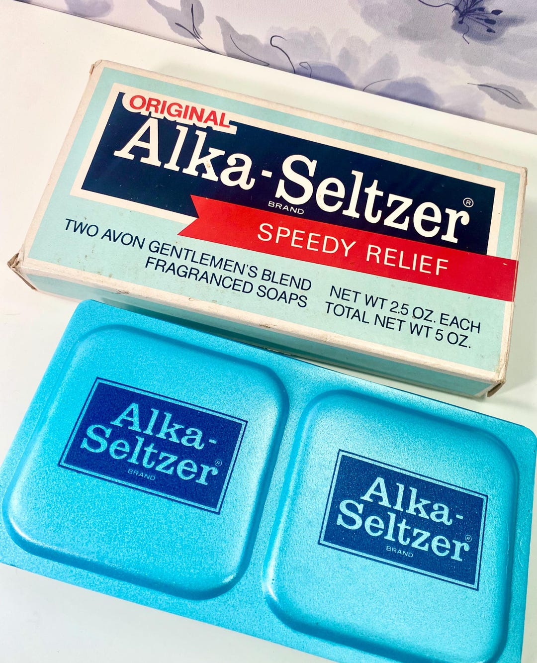 Vintage Avon Alka-seltzer Tablets Gentleman’s Blend Soap Set New in Box ...