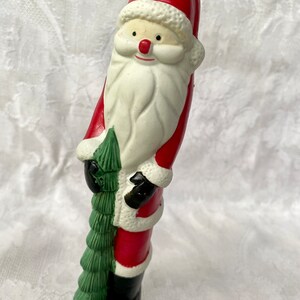 Vintage Tall Skinny Santa 8 in Ceramic Figurine - Etsy