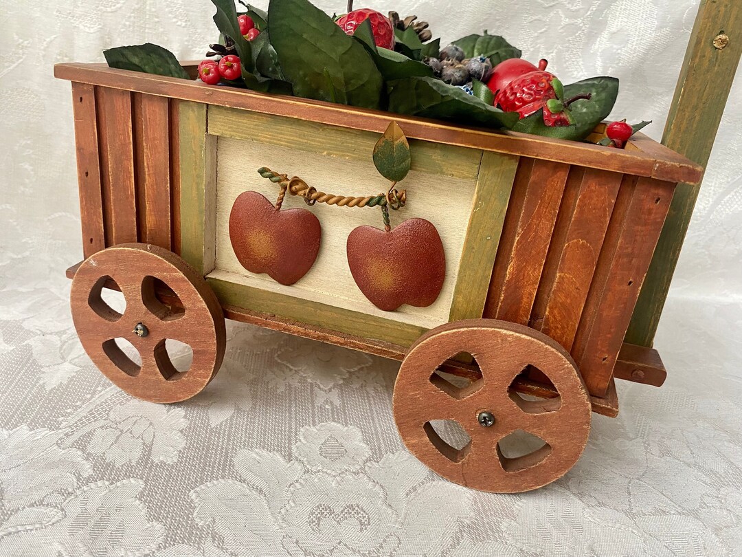 Boyds Bears Rolling Wheeled Apple Wagon - Etsy