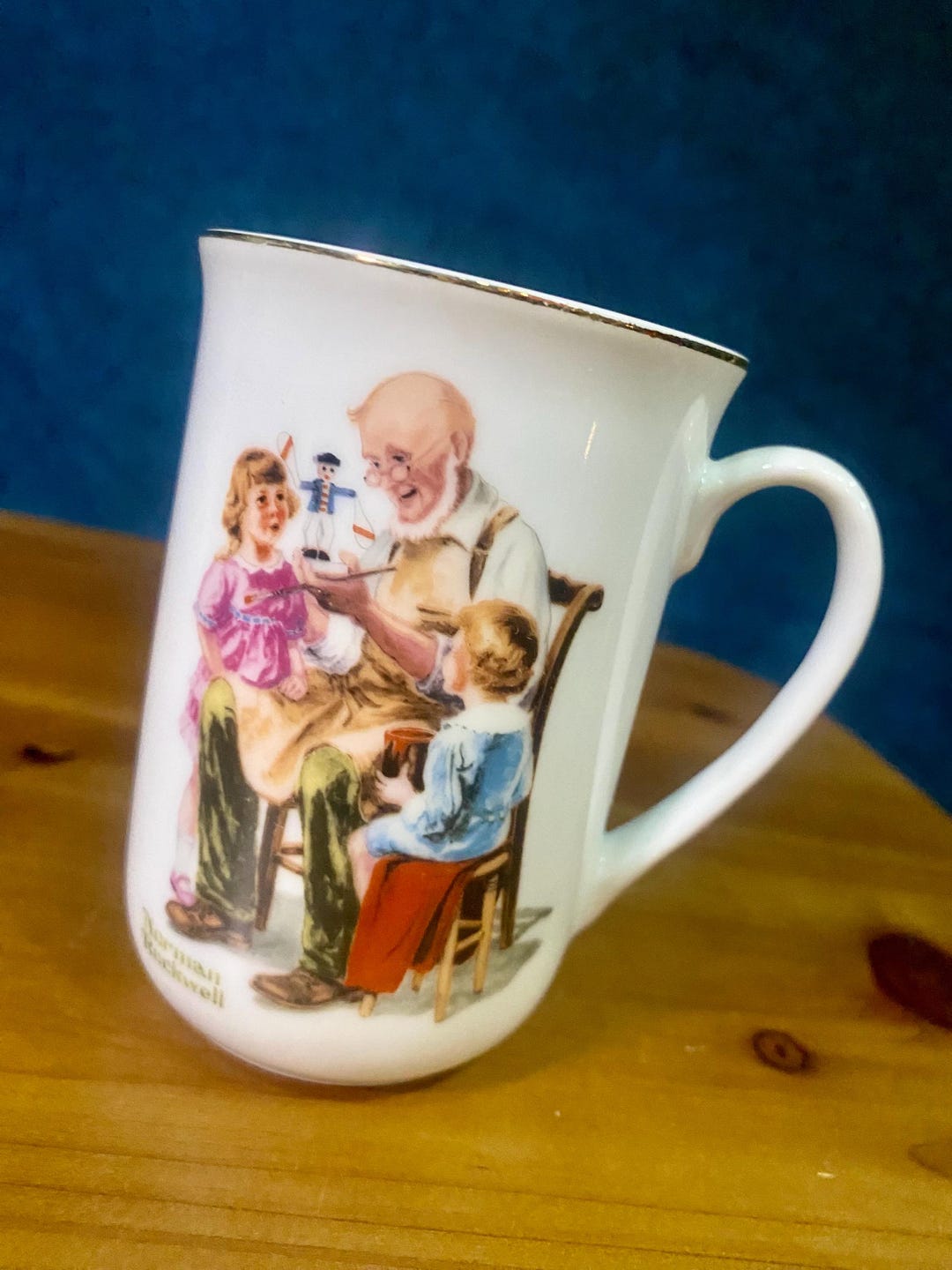 Vintage 1982 Norman Rockwell Museum Collection Coffee Cups the Toymaker ...