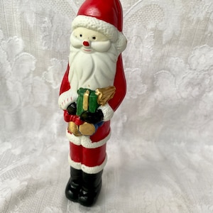 Vintage Tall Skinny Santa 8 in Ceramic Figurine - Etsy
