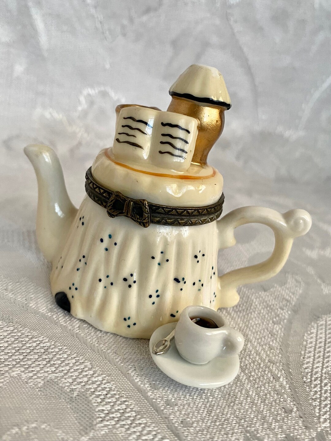 Vintage Teapot Table Trinket Box - Etsy