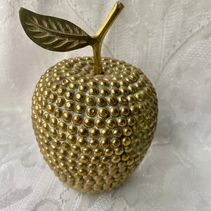 Vintage Brass Beaded Studded Apple - Etsy