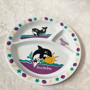 Vintage Seaworld Shamu & Crew Divided Plate - Etsy