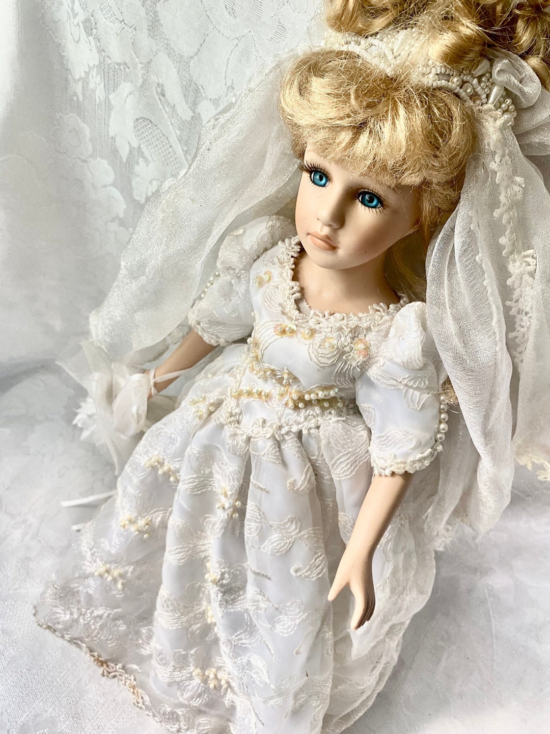 Vintage Collectors Choice Doll Bride Porcelain Doll - Etsy