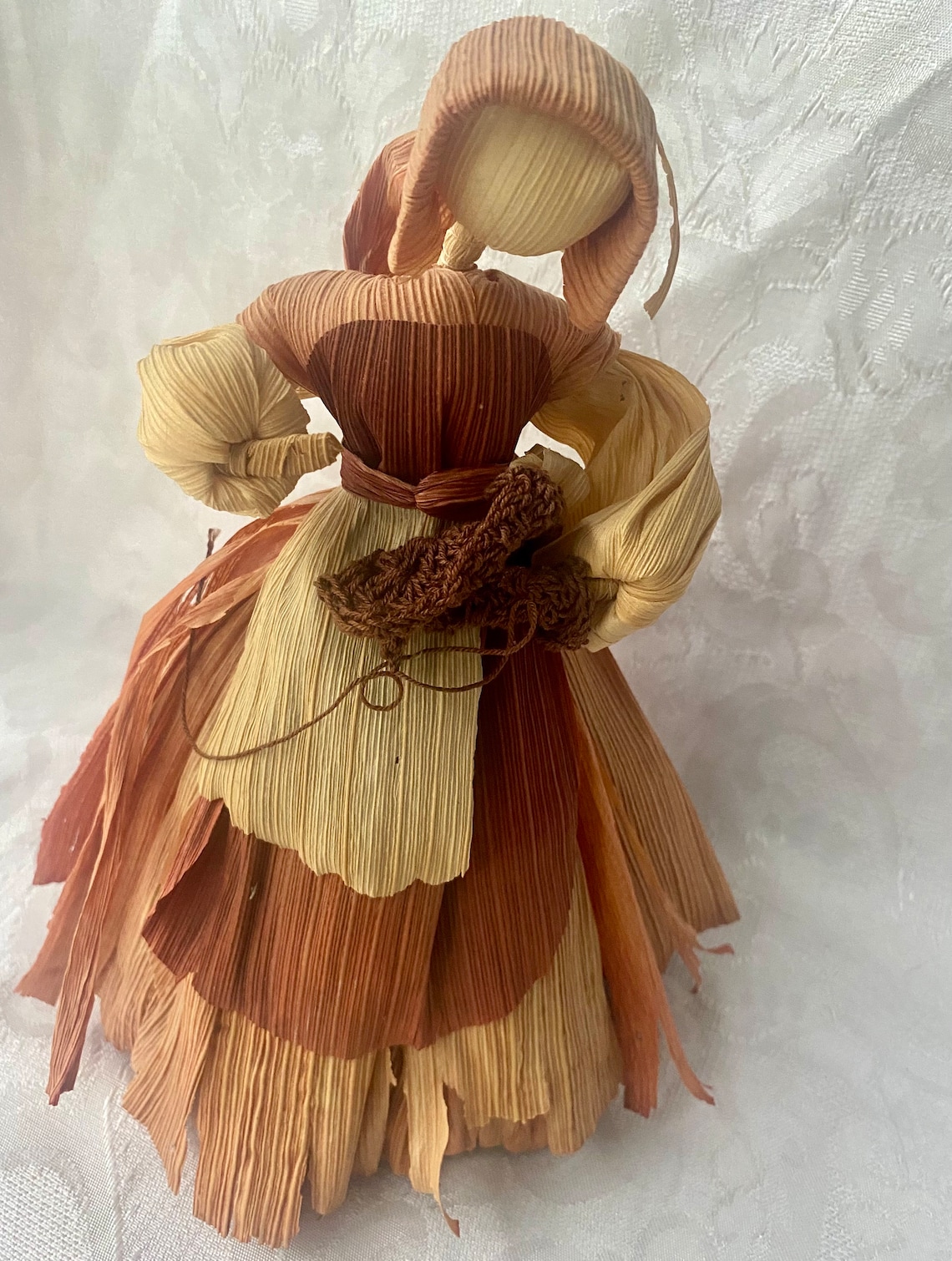 Vintage Folk Art Corn Husk Doll - Etsy