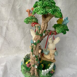Vintage Cottontail Collection Figurine Bunnies Swinging - Etsy