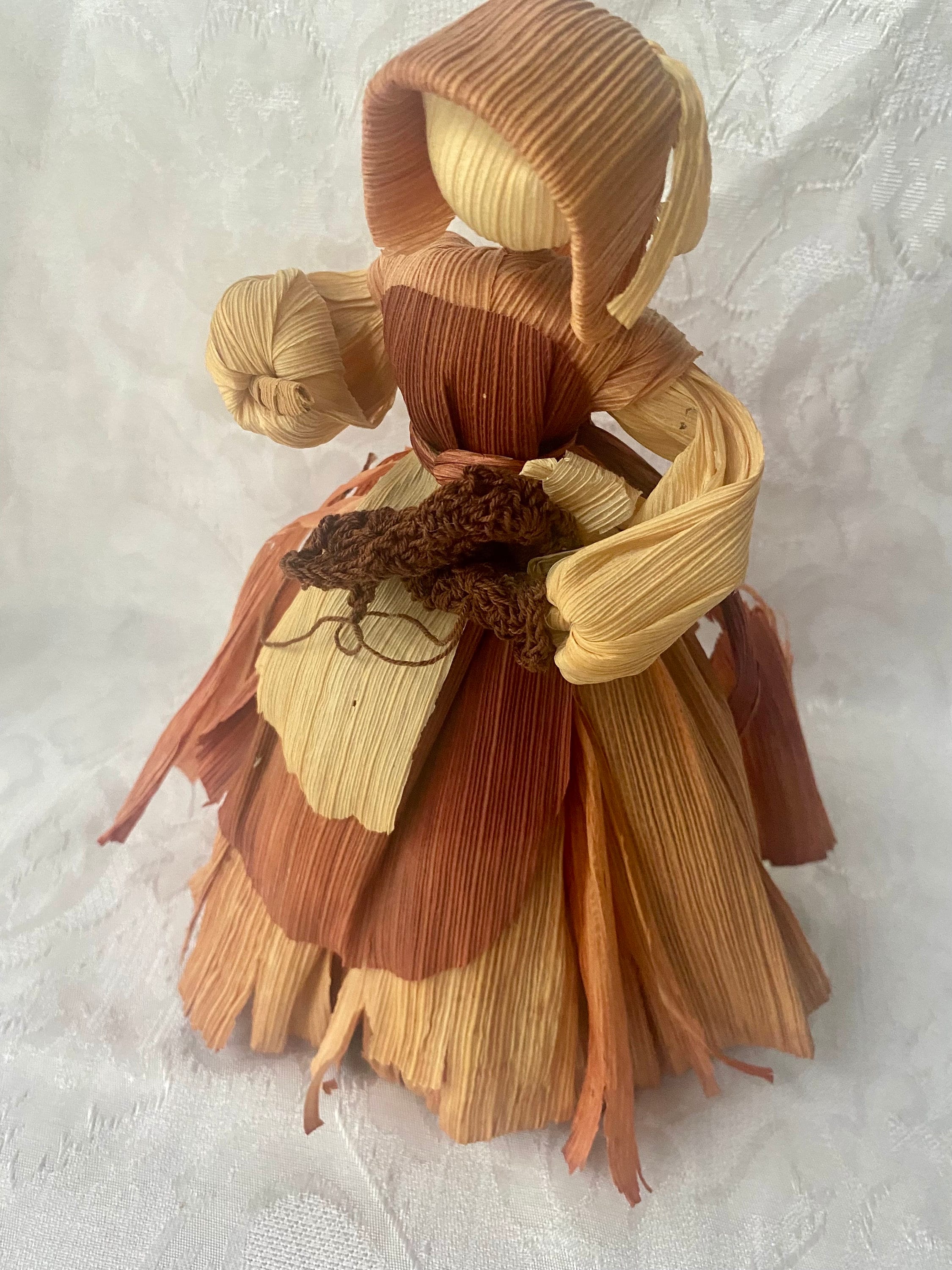 Vintage Folk Art Corn Husk Doll - Etsy