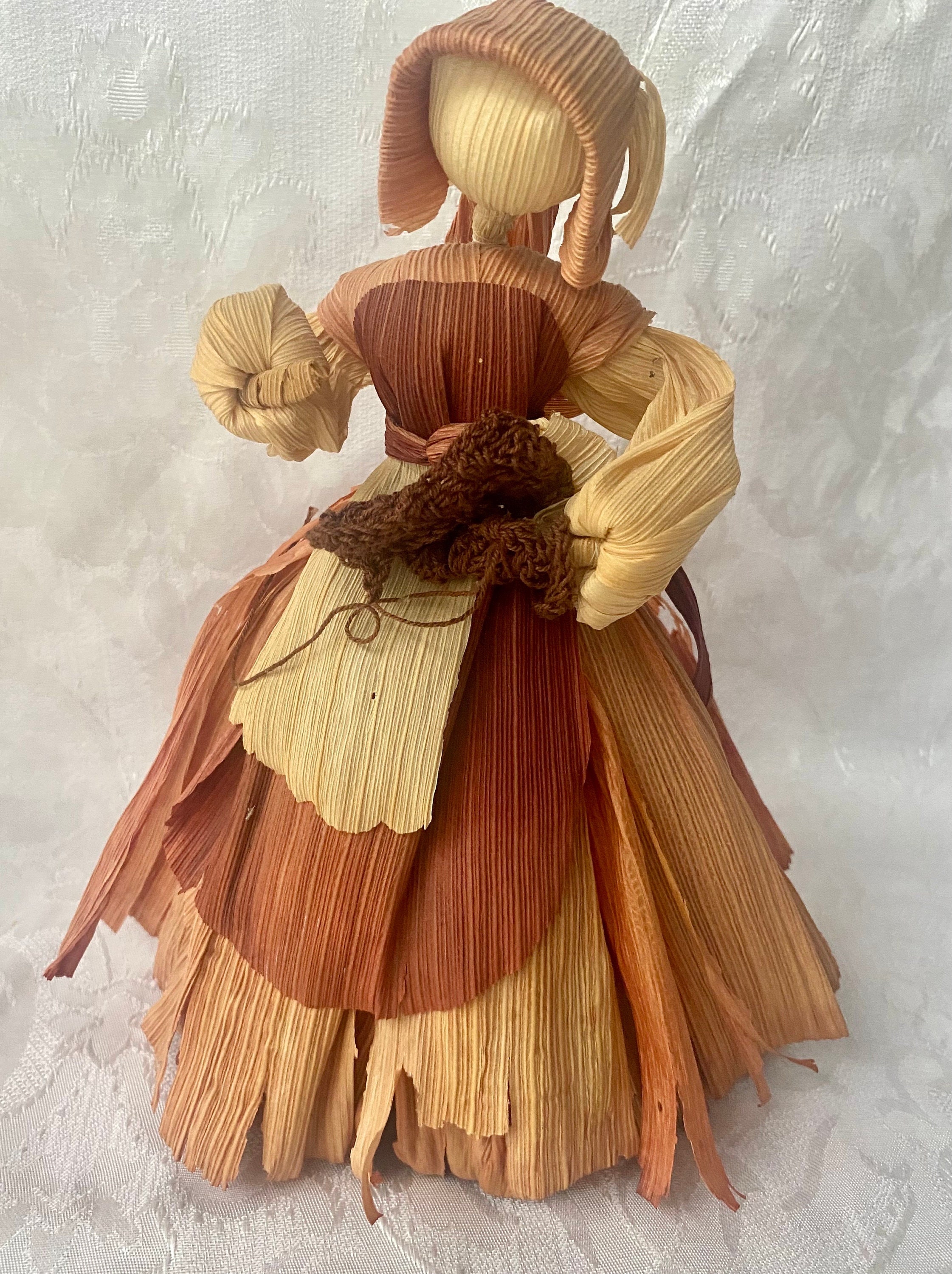 Vintage Folk Art Corn Husk Doll - Etsy