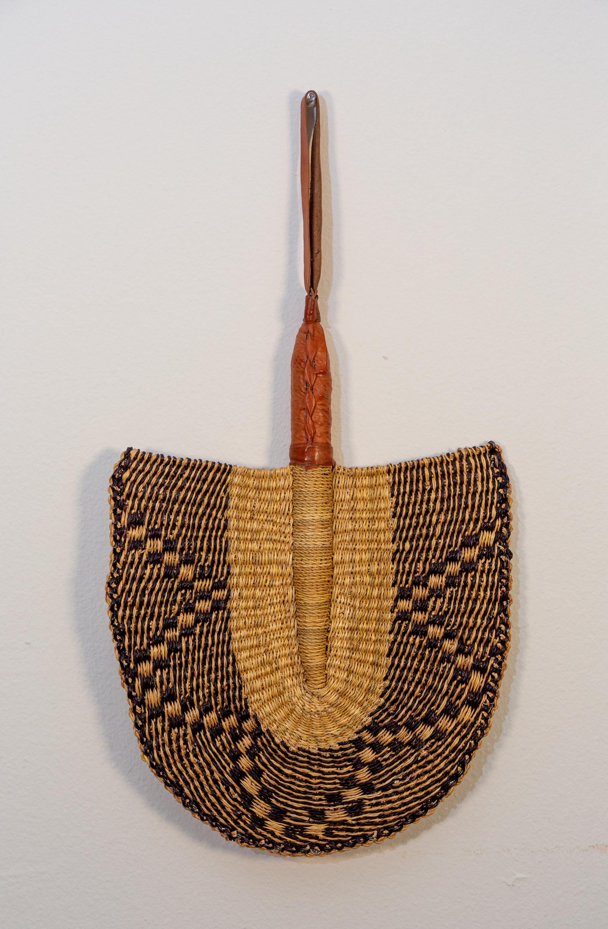 African Handwoven Decorative Fan Handwoven African Fan Handwoven Bolga ...