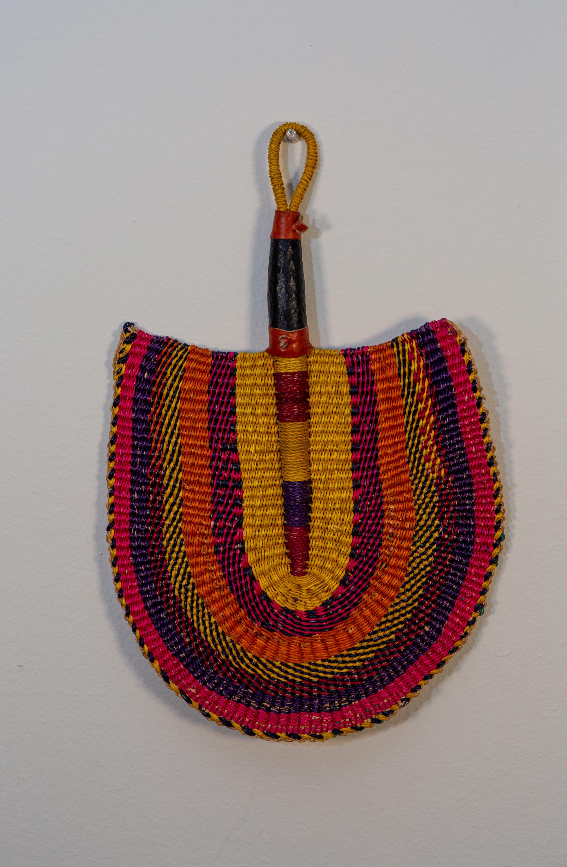 African Handwoven Decorative Fan Handwoven African Fan Handwoven Bolga ...