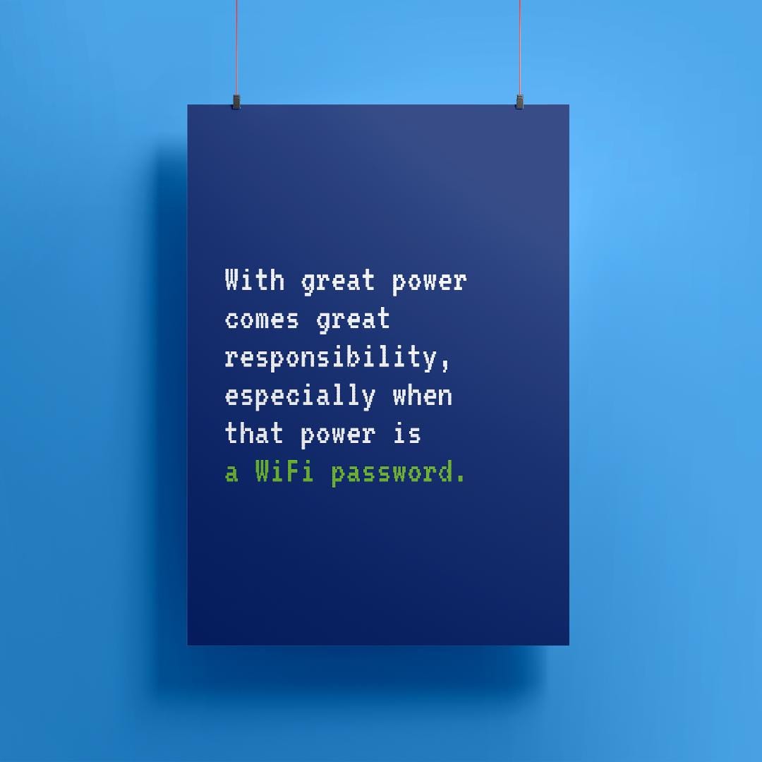 Wall Art Wifi Technology Quote, Funny Inspirational Poster for ...
