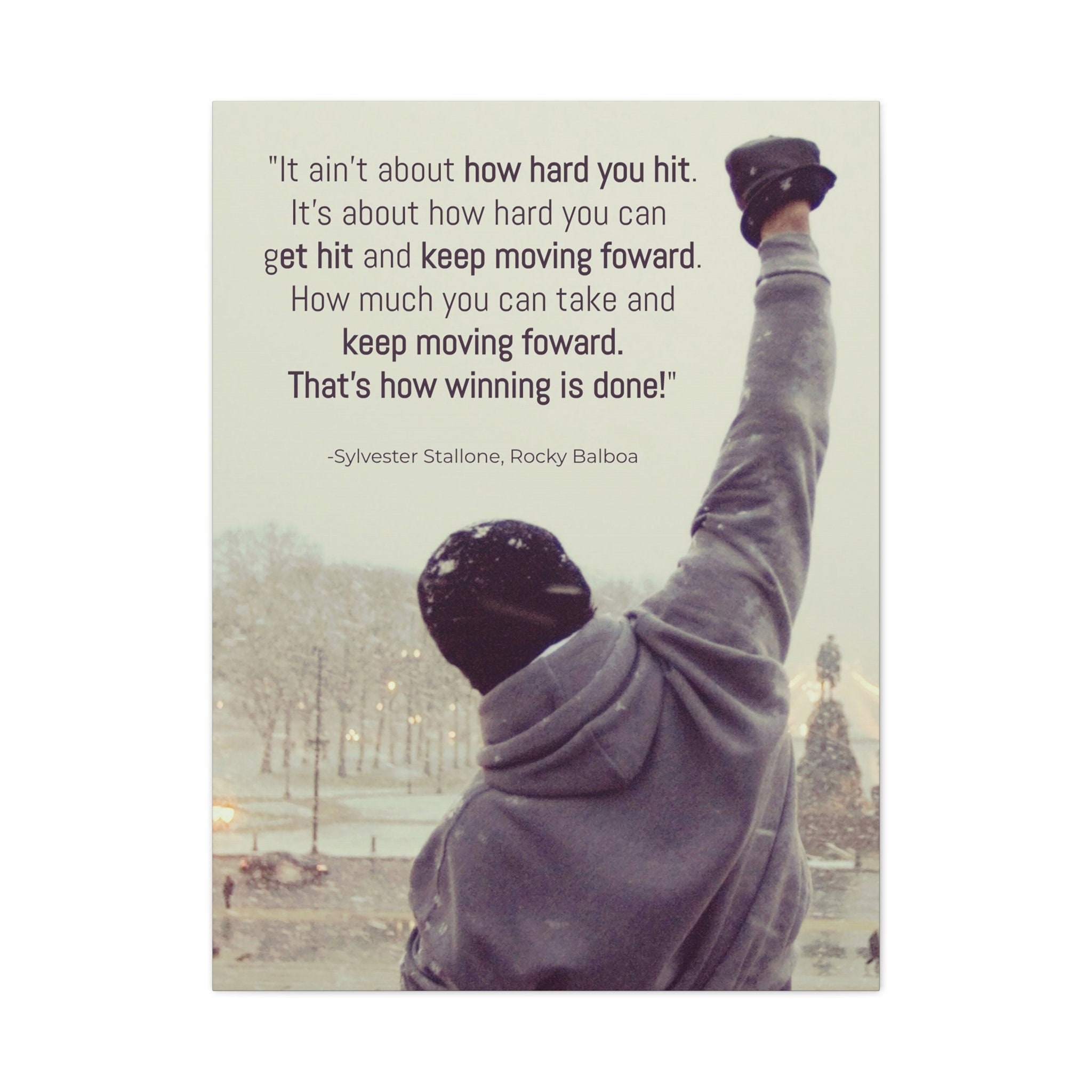 Rocky Balboa Motivation Poster, Rocky Balboa Canvas, Rocky Wall Art ...