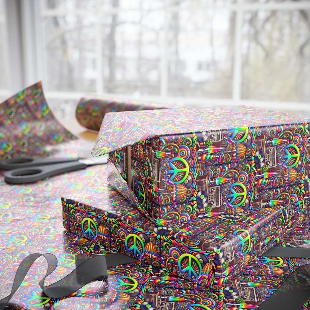 Retro Rhythm Wrapping Paper - Etsy
