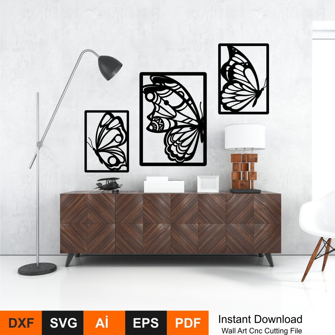 Butterfly | DXF SVG Plasma, Laser, Cnc File, Cricut, Silhouette, Wooden ...