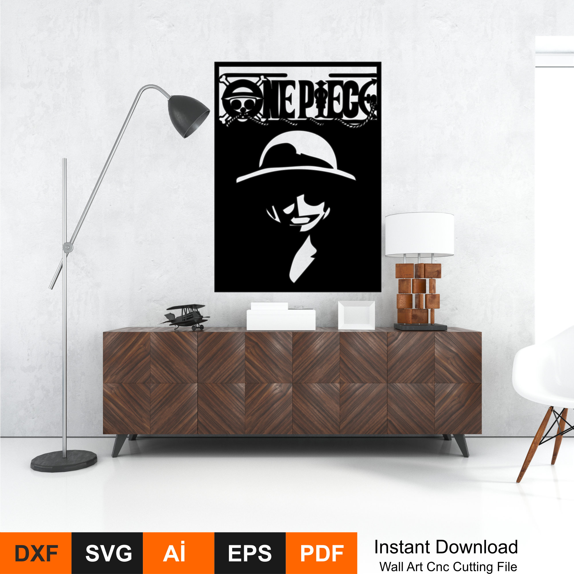 Onepieces Monkey De Luffy DXF SVG Plasma, Laser, Cnc File, Cricut ...