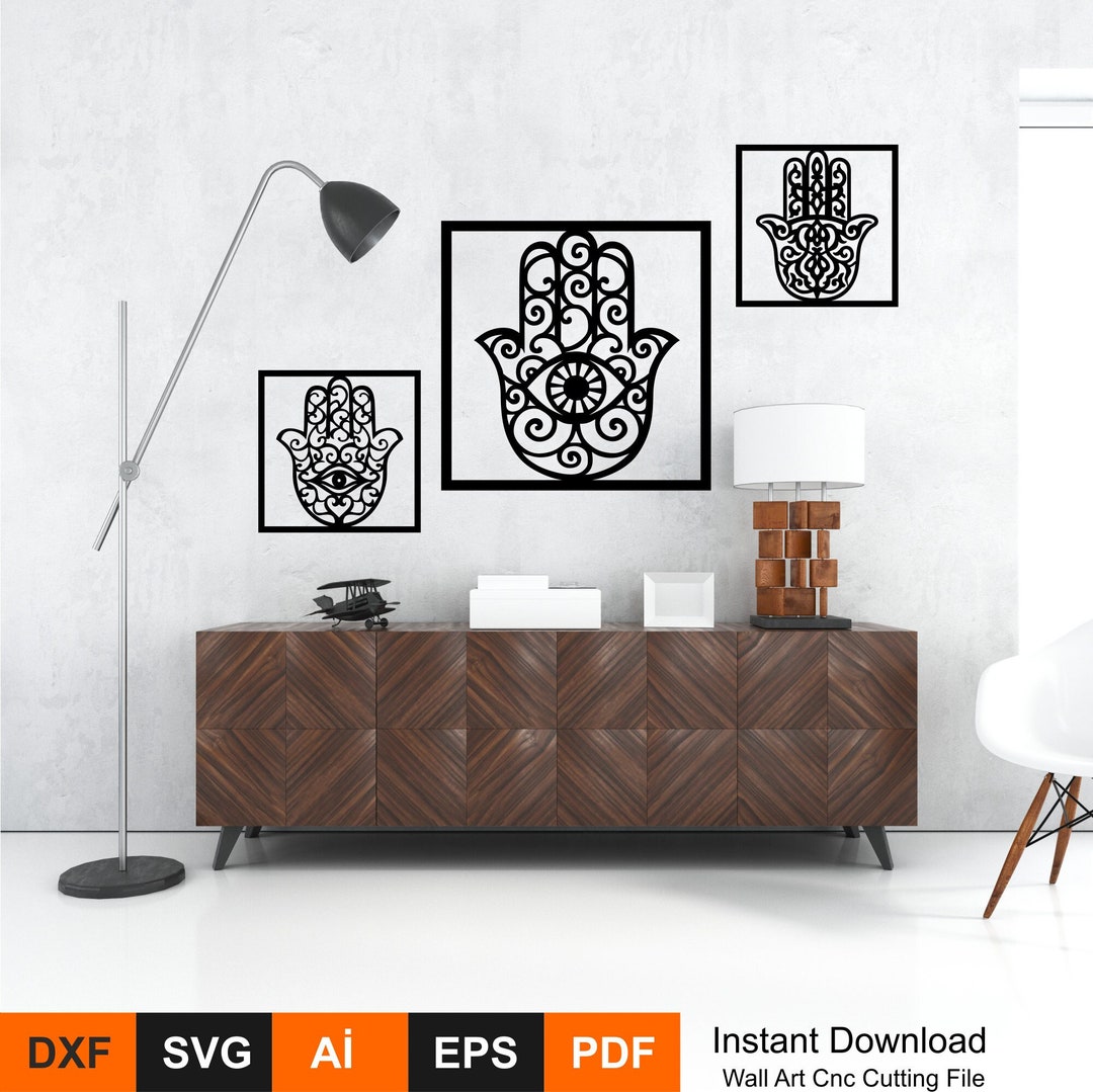 Hamsa | DXF SVG Plasma, Laser, Cnc File, Cricut, Silhouette, Wooden Art ...