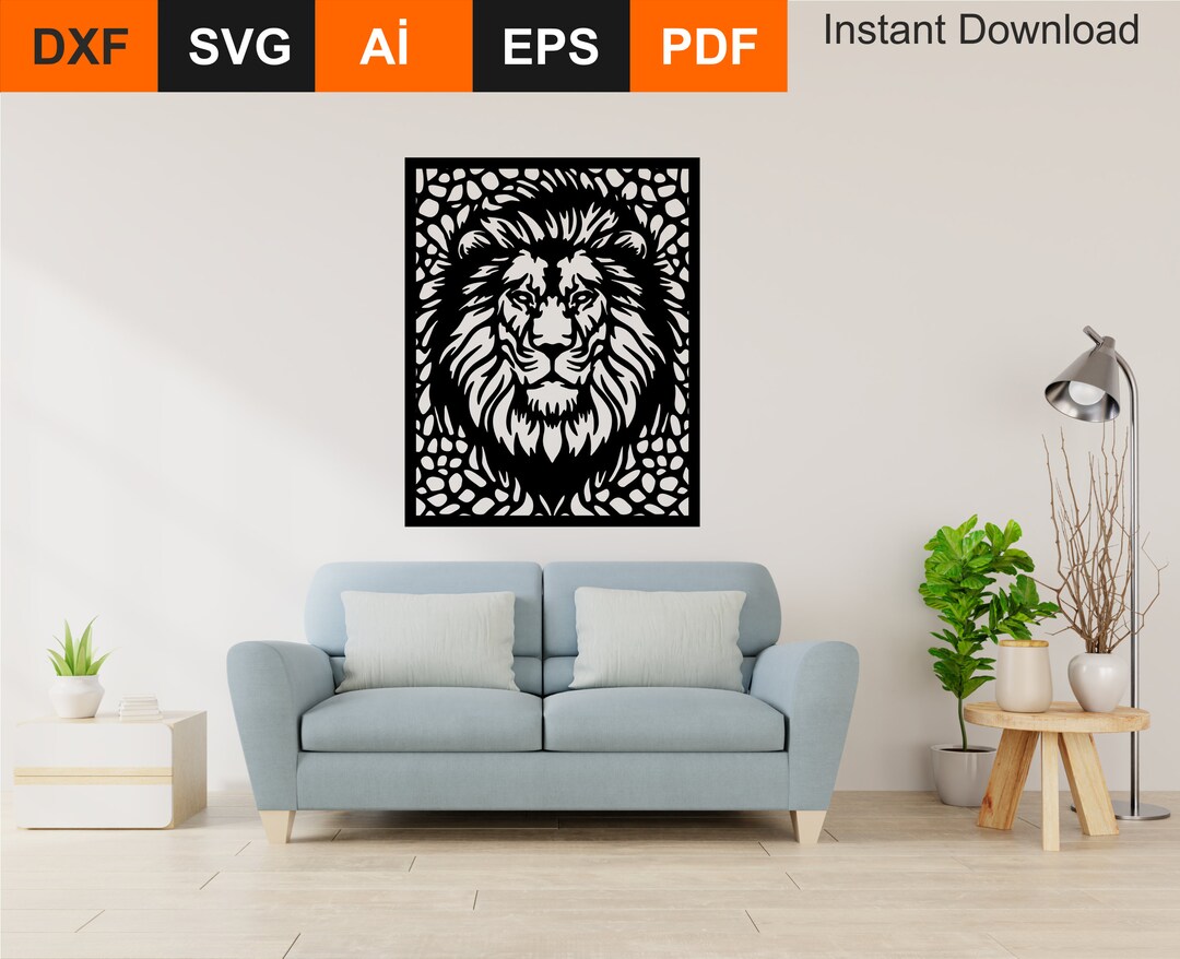 Leo Wall Art Svg,dxf, EPS,AI and PDF Files.plasma Cut File,wall Art Dxf ...