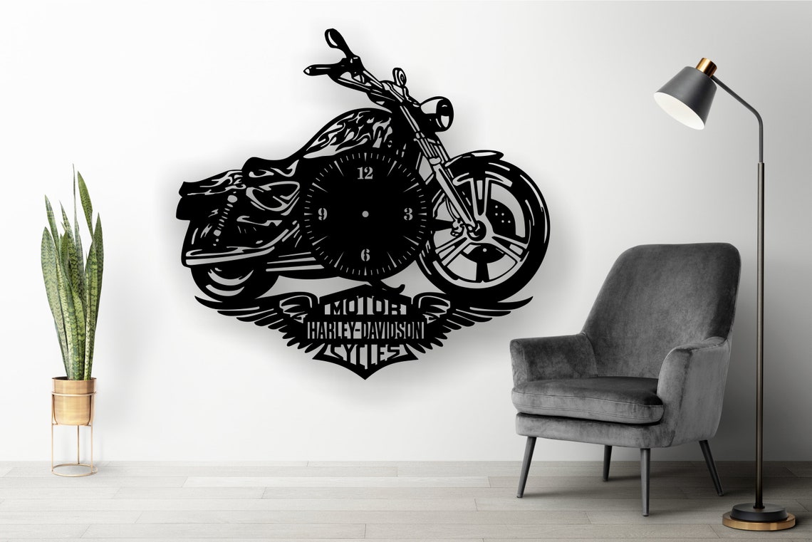 Harley Davidson Motor Cycle | DXF SVG Plasma, Laser, Cnc File, Cricut ...
