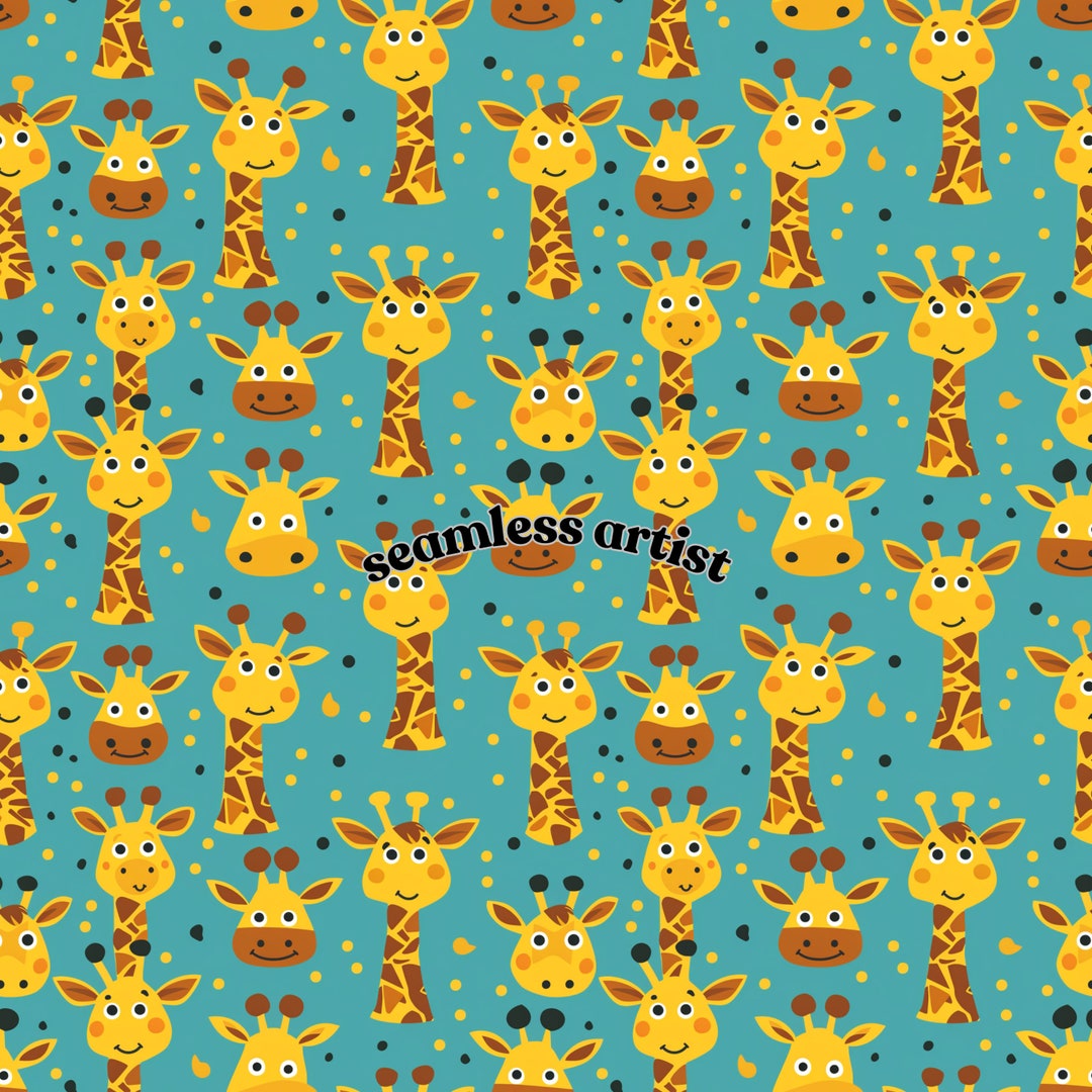 Giraffe Animal Cute Seamless Pattern Digital Download Unlimited ...