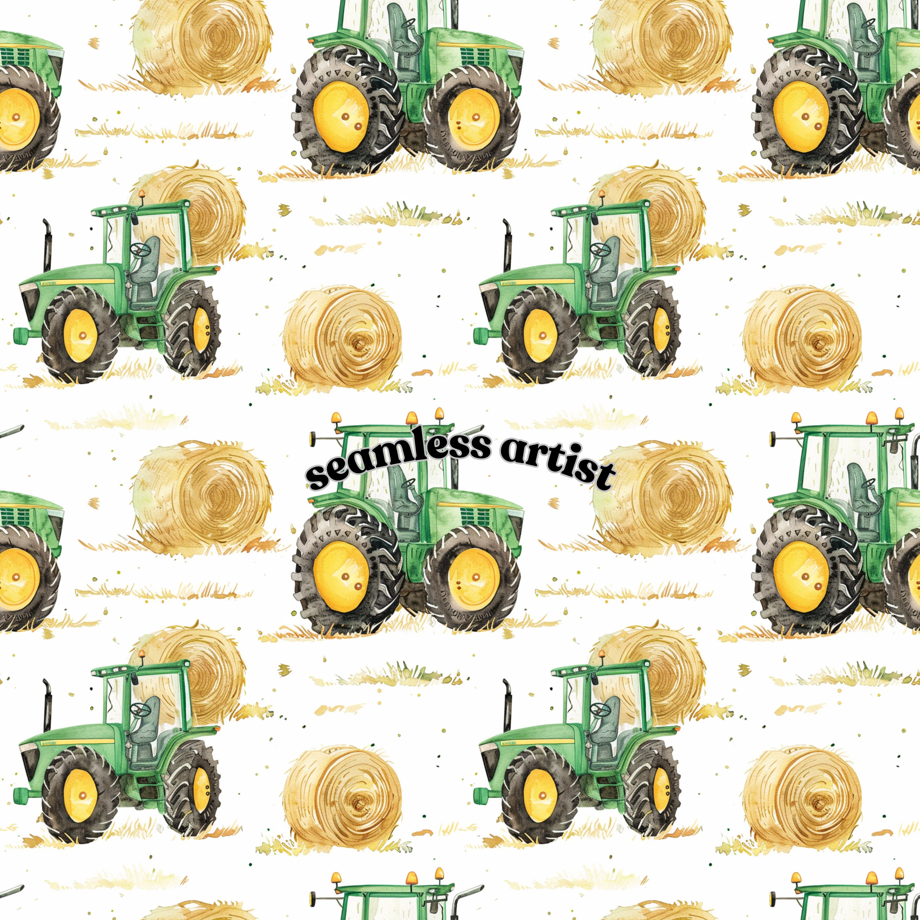 Tractor Farm Homestead Seamless Pattern Digital Download Unlimited ...