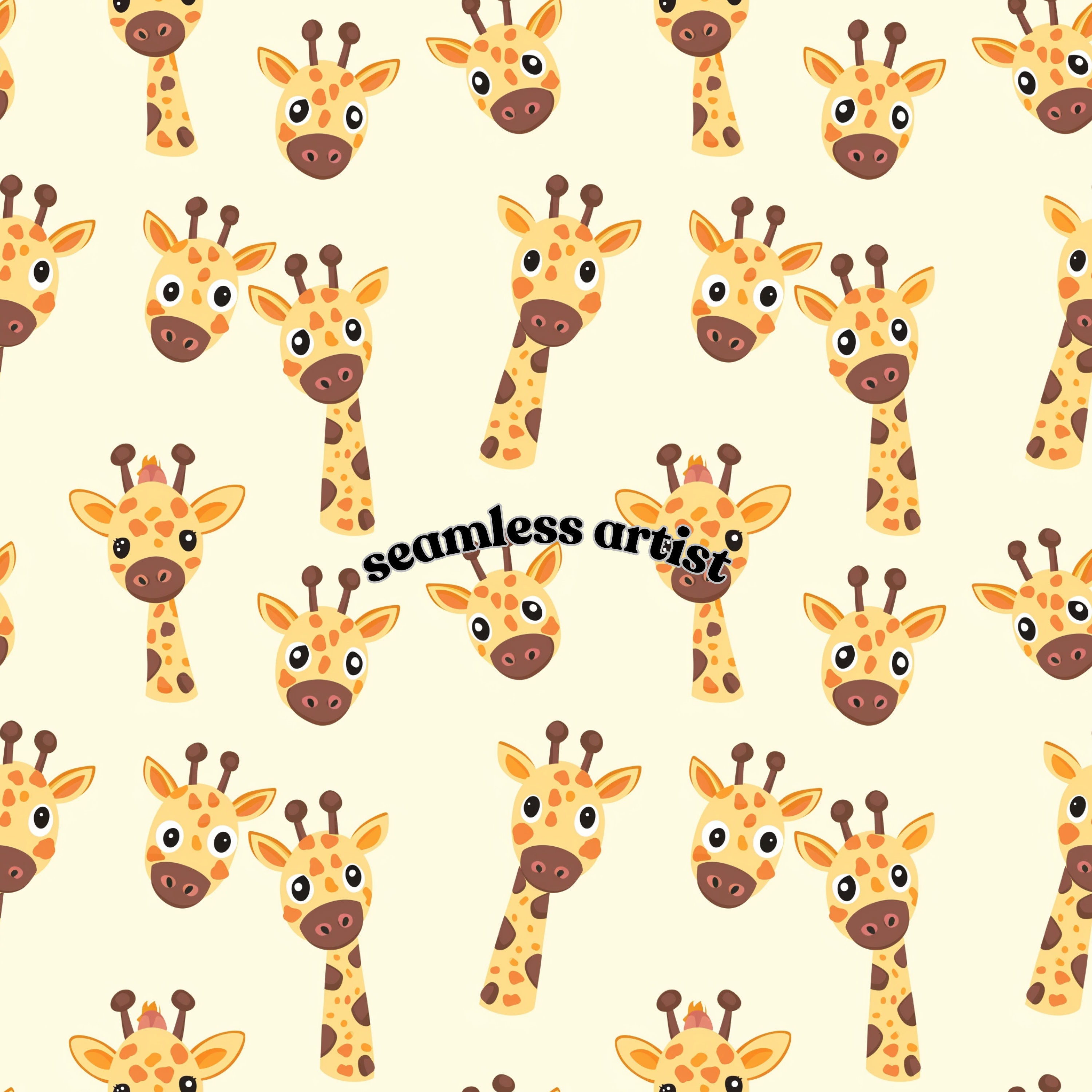 Giraffe Animal Cute Seamless Pattern Digital Download Unlimited ...