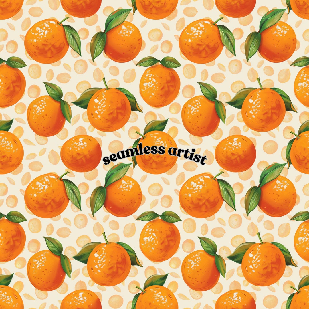 Oranges Fruit Cute Seamless Pattern Digital Download Unlimited ...