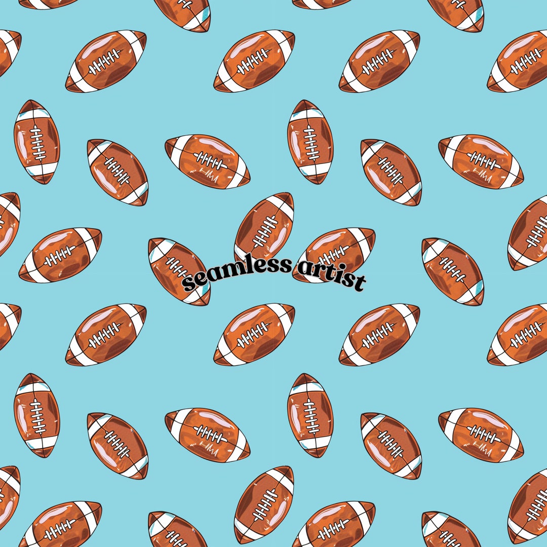 Blue Football Sports Seamless Pattern | Digital Download | Unlimited ...