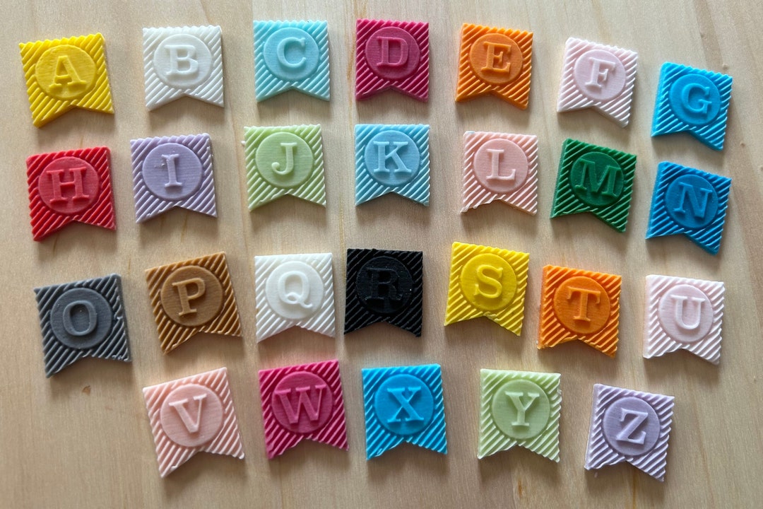 26 Pack of Edible Alphabet Cake Toppers 2cm by 2cm - Etsy