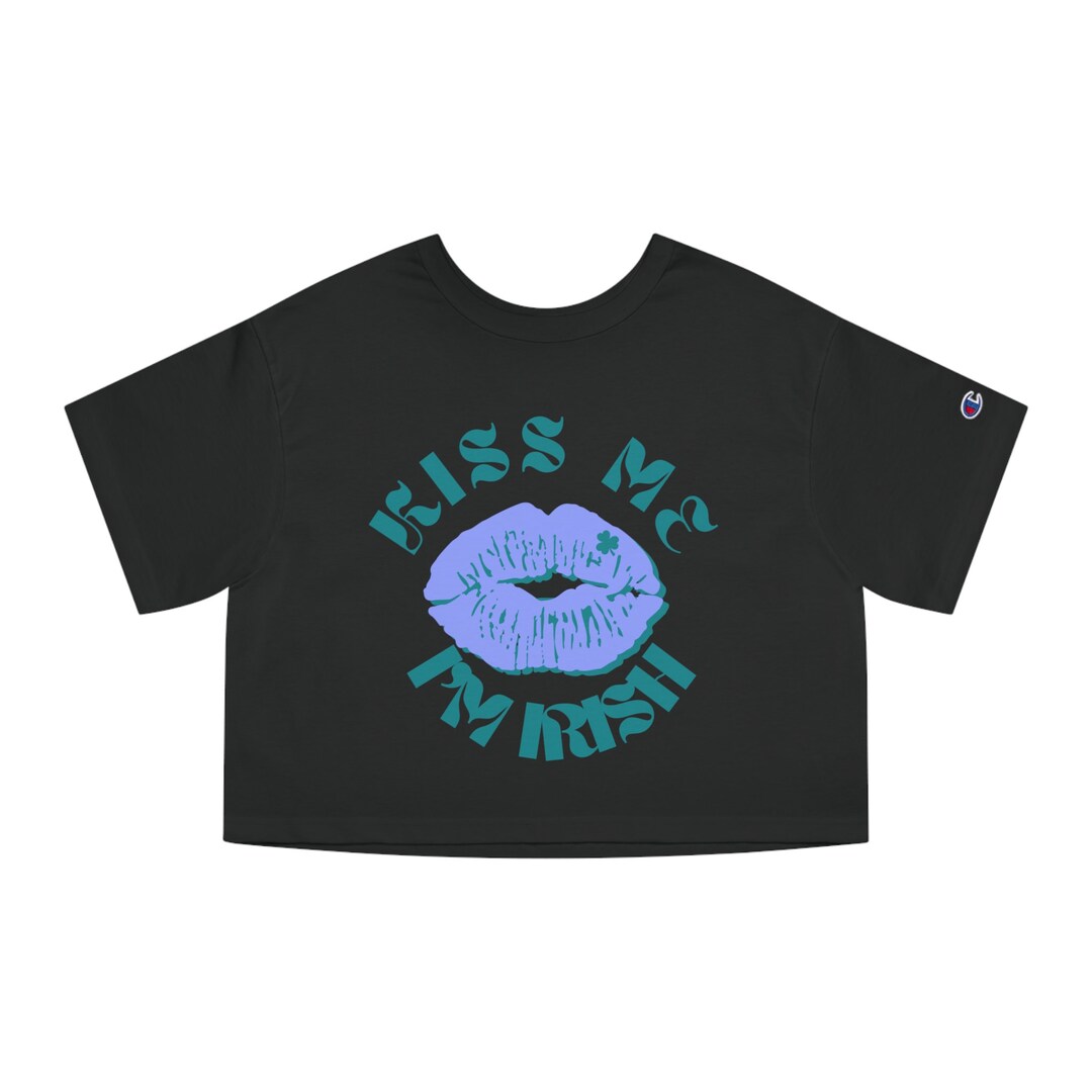 Kiss Me I'm Irish lilac Champion Women's Heritage Cropped T-shirt - Etsy