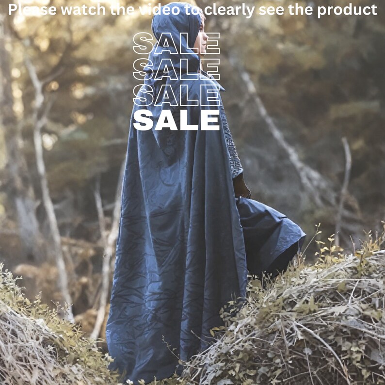 Medieval Men Linen Ranger Cloak Viking LARP Renaissance Cosplay Ren ...