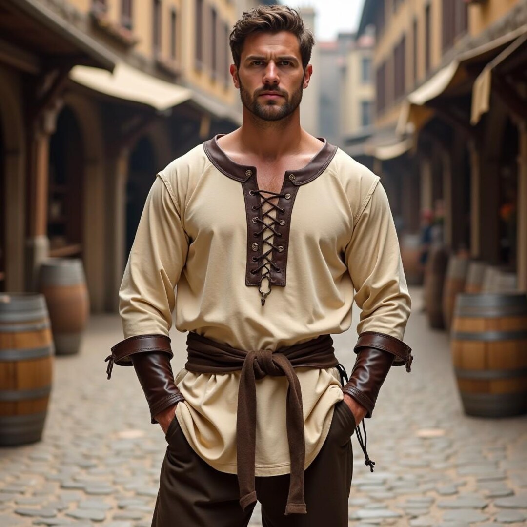 Warrior Viking Tunic Men | Medieval Festival Shirt |renaissance LARP ...