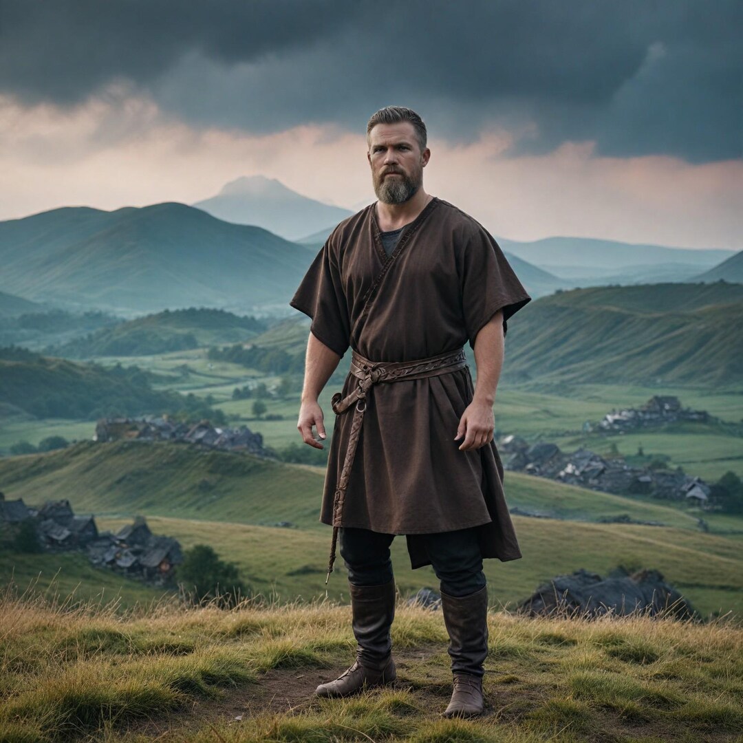 Rugged Brown Medieval Tunic | Men's Historical Costume | Highlander ...