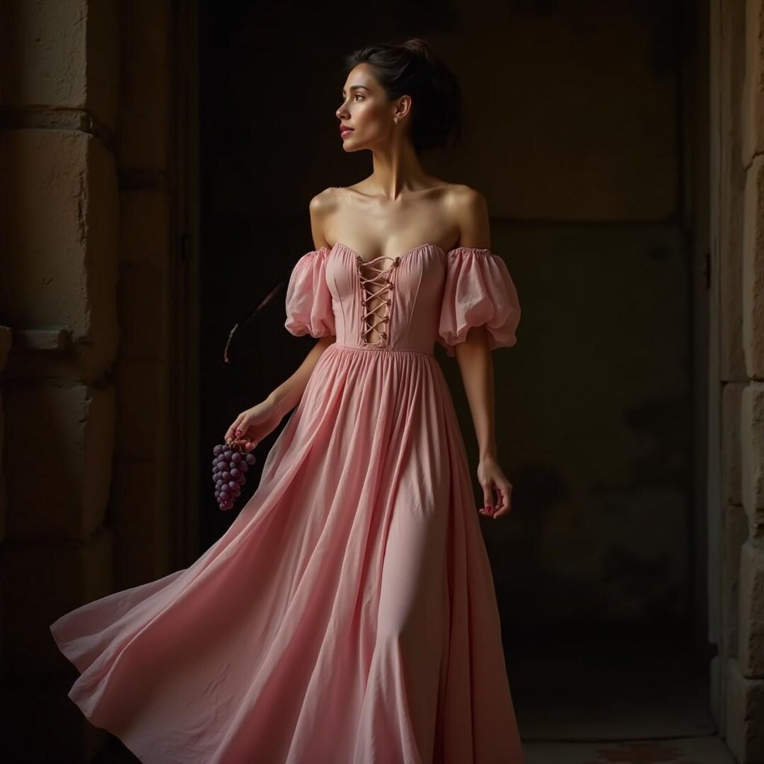 Soft Pink Medieval Princess Dress | Renaissance Gown for Women | Fairy ...