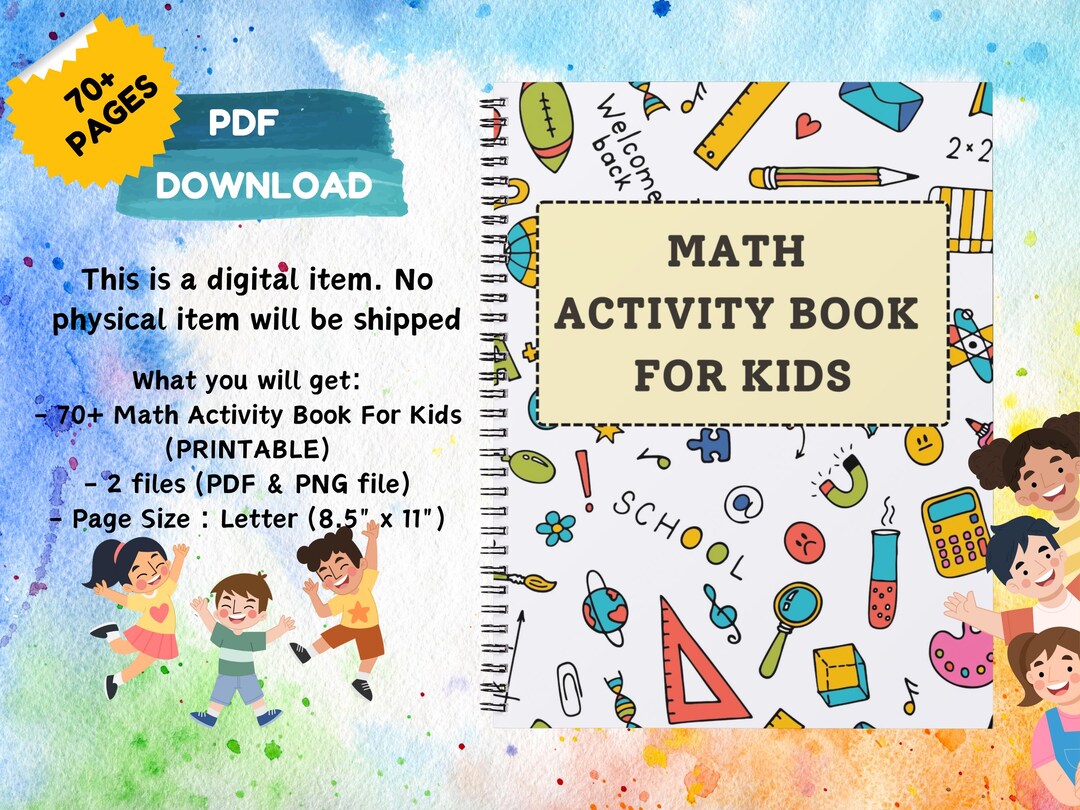 Math Activity Book for Kids | Fun and Educational Games for Learning ...
