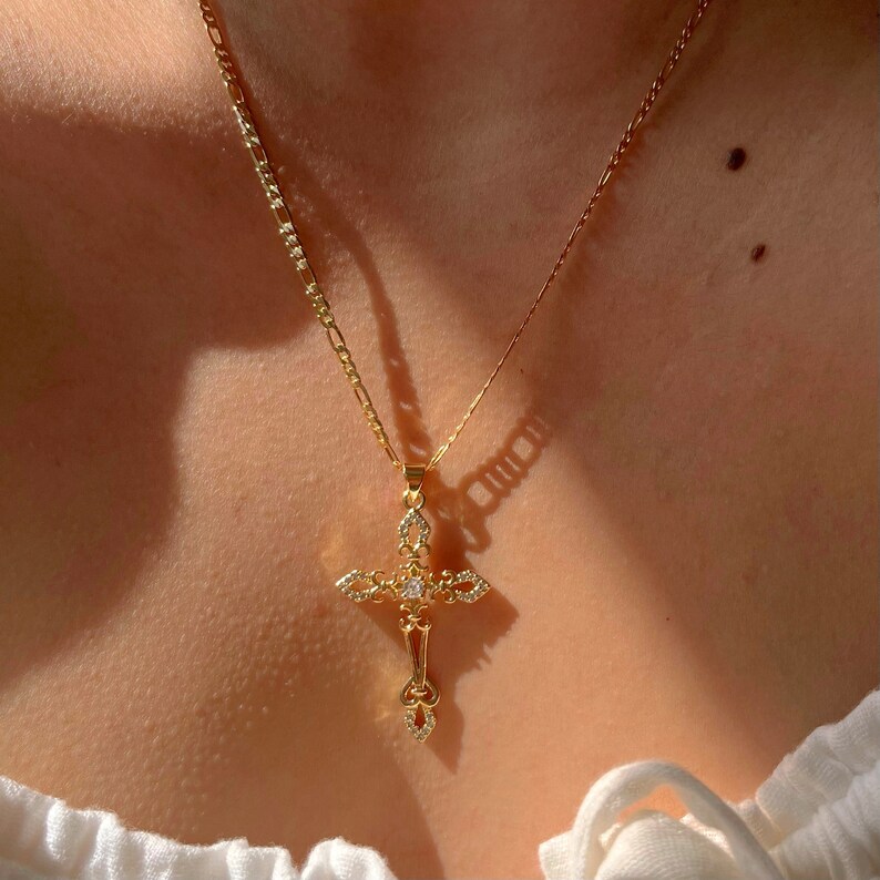 Cross Necklace, Collar De Cruz, Cadena De Cruz, Cadena Religiosa, Cruz ...