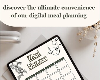 Digital Meal Planner | Instant Download - Etsy