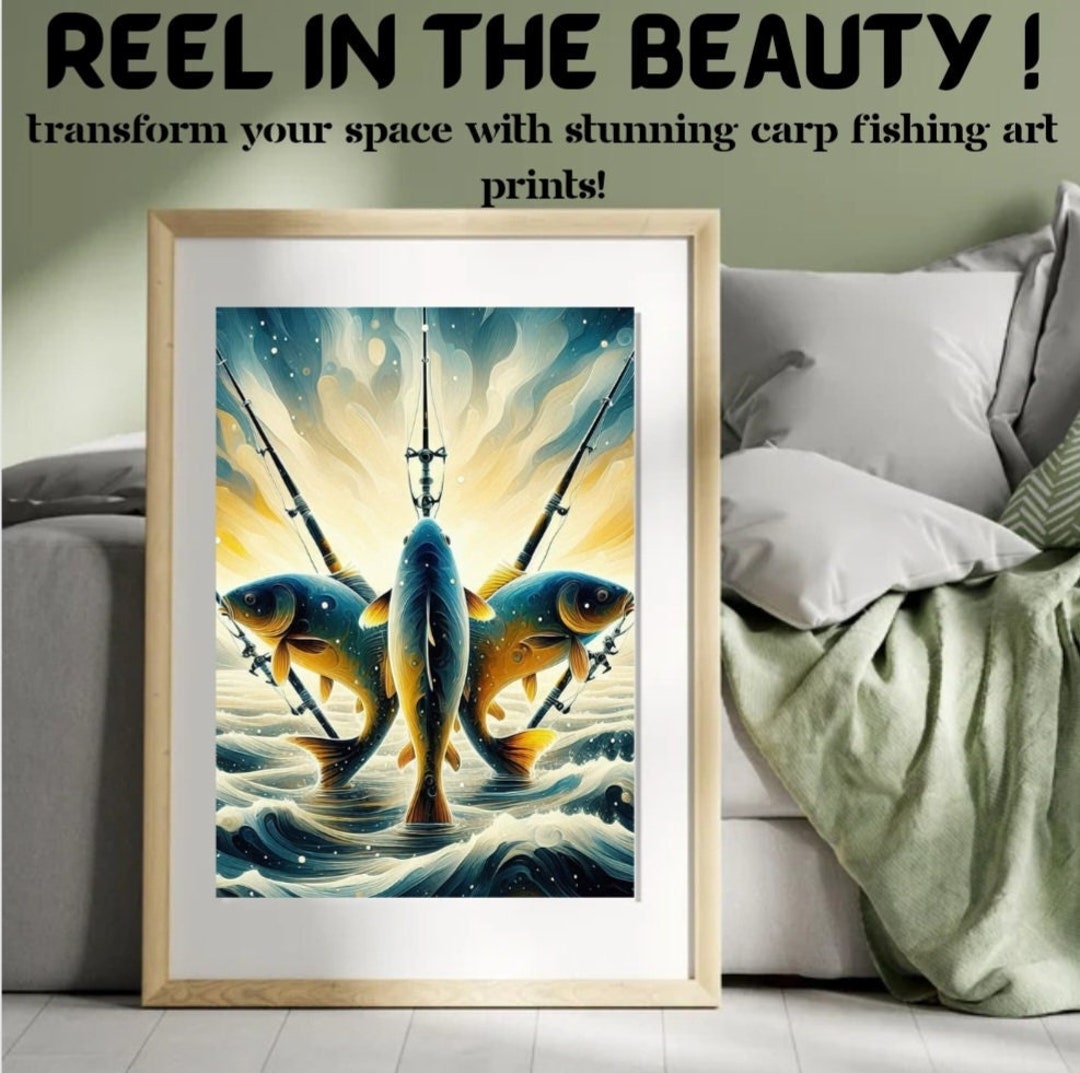 Printable Carp Art: Instant Downloads for Anglers and Fishing ...
