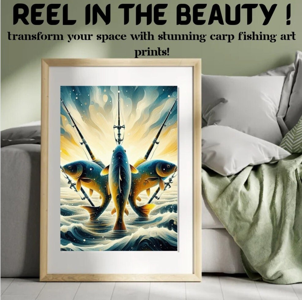 Printable Carp Art: Instant Downloads for Anglers and Fishing ...
