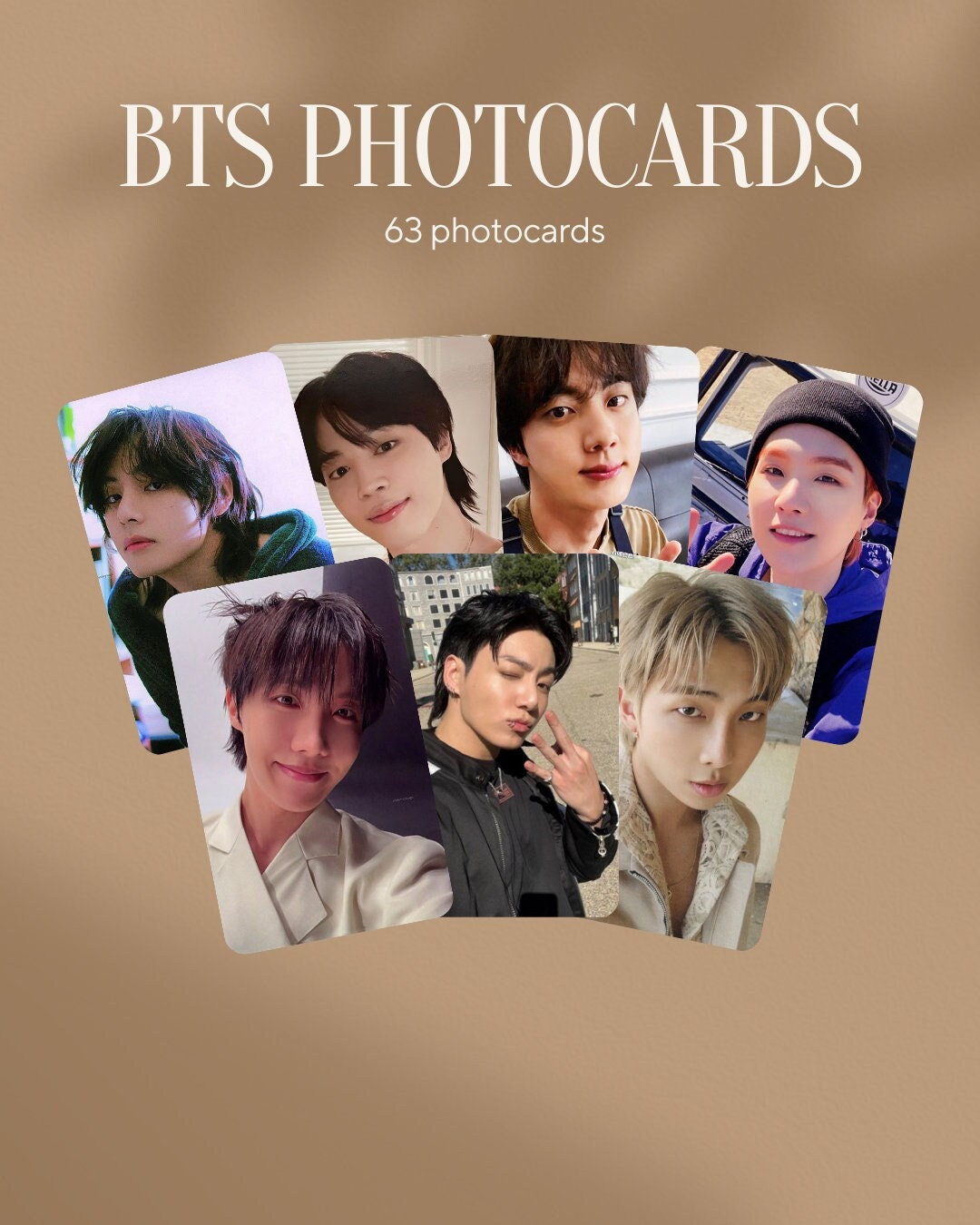 BTS 63 Fanmade Photocards to Print PDF - Etsy