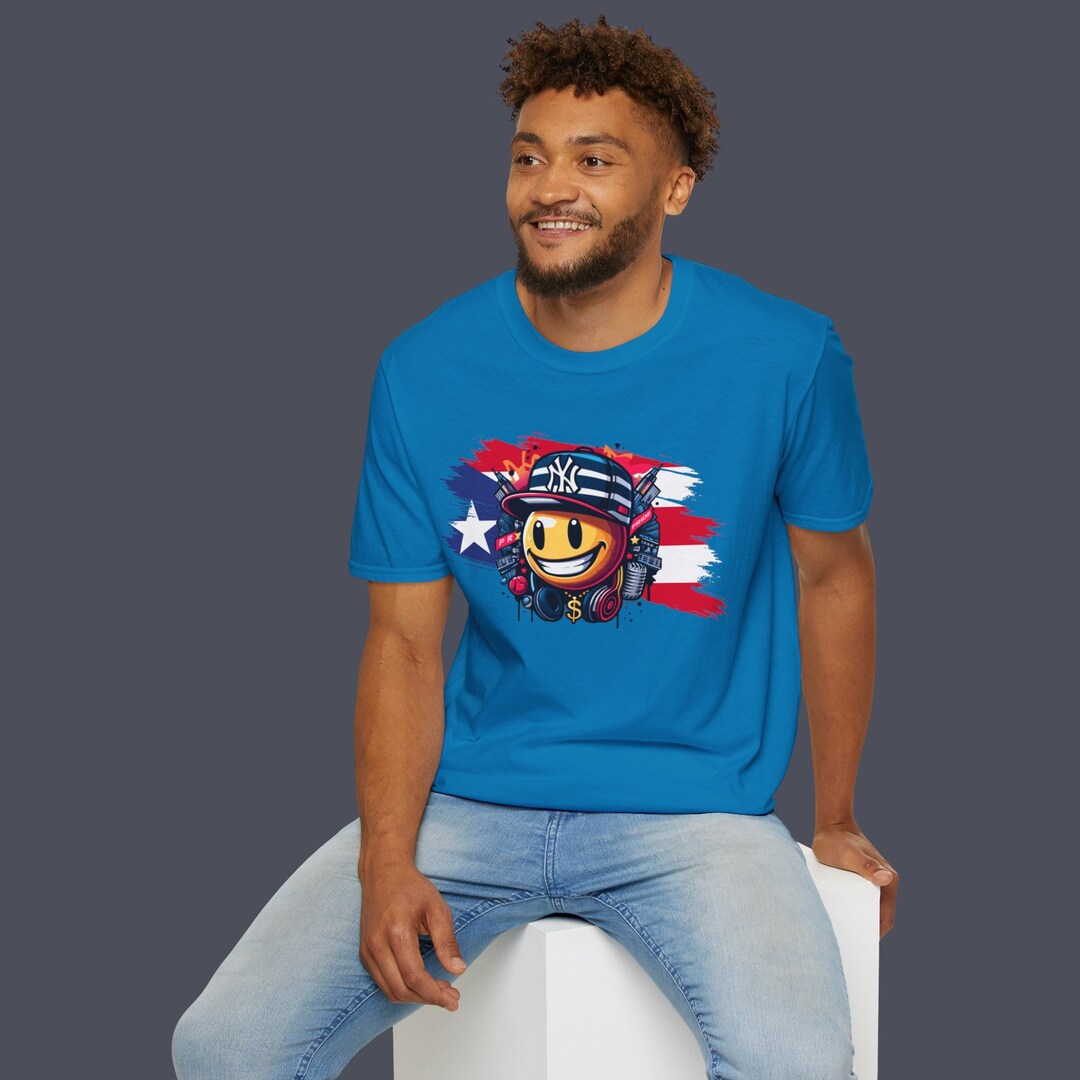 NY Puerto Rican Pride T Shirt, PR Parade June 8, NYC Smiley Face ...