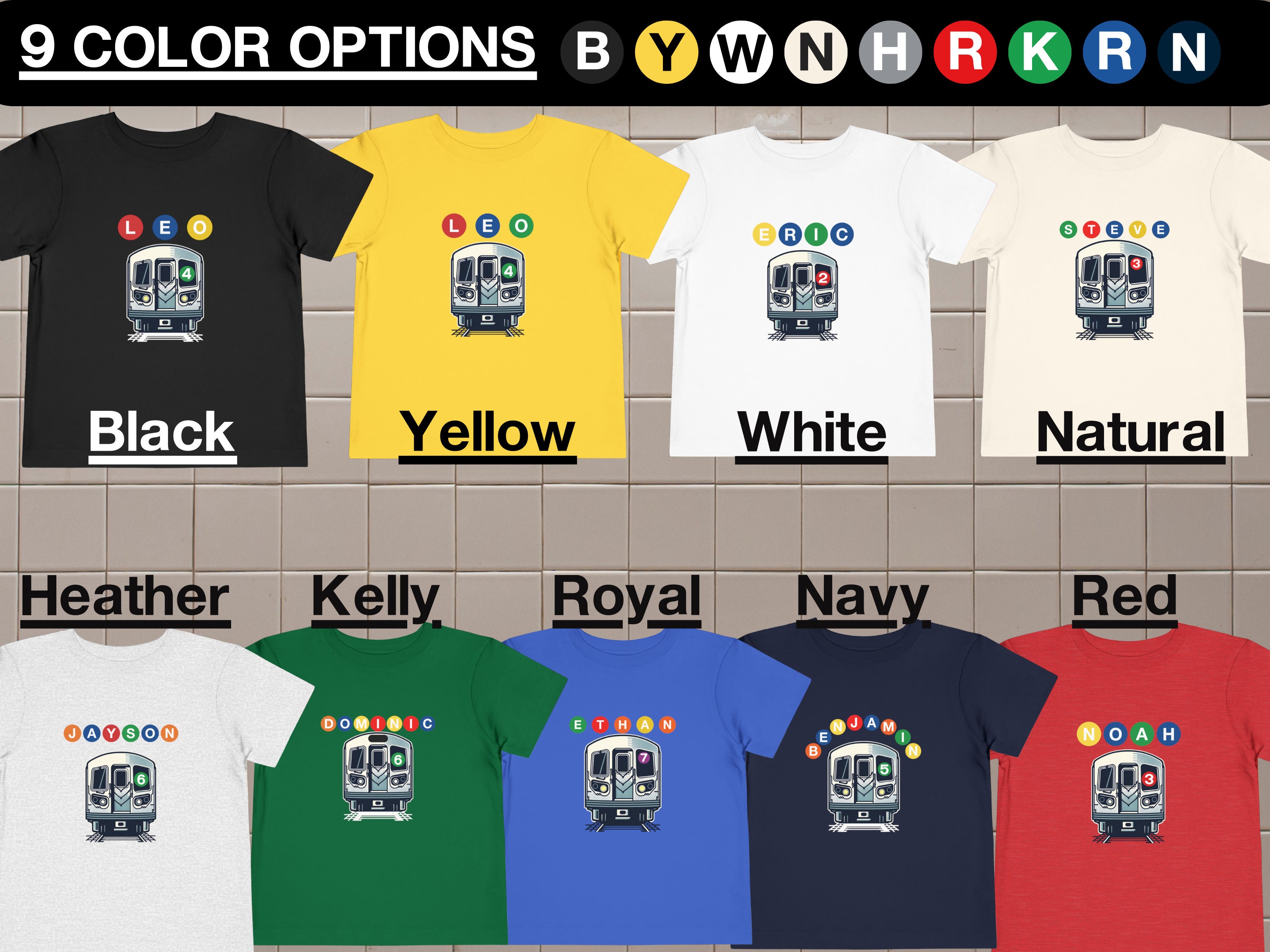 Custom Subway Train Birthday Shirt for Kids - Personalized With Name ...