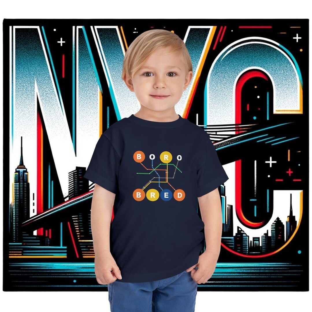 NYC Subway Toddler Tee - Urban Subway Map Design, New York City Train T ...