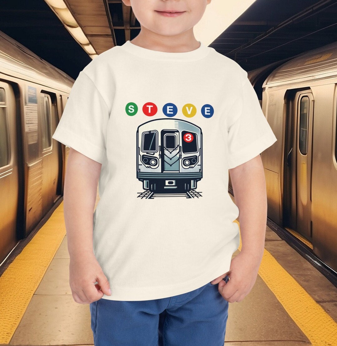 Custom Subway Train Birthday Shirt for Kids Personalized With Name ...