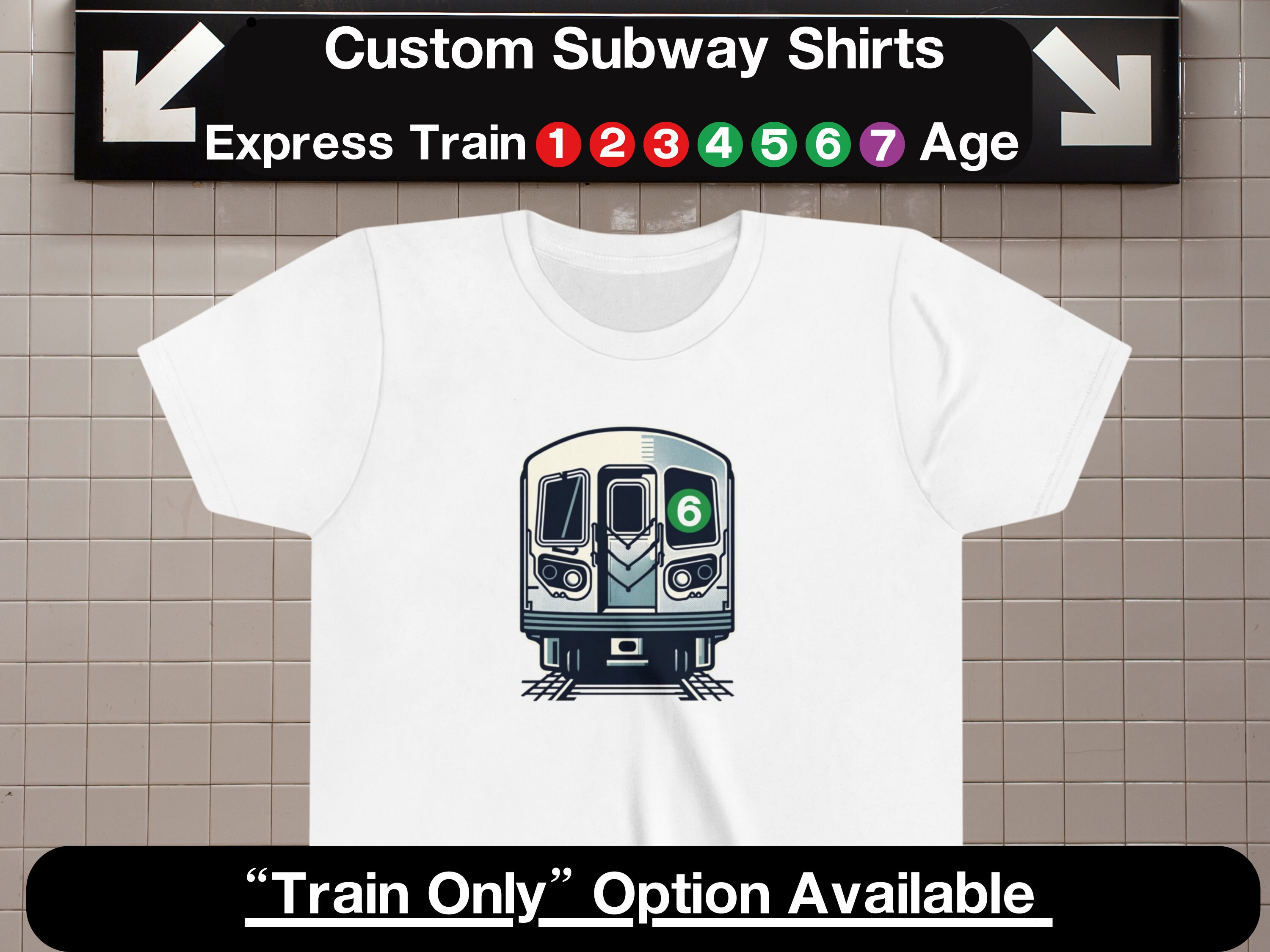 Custom Subway Train Birthday Shirt for Kids Personalized With Name ...