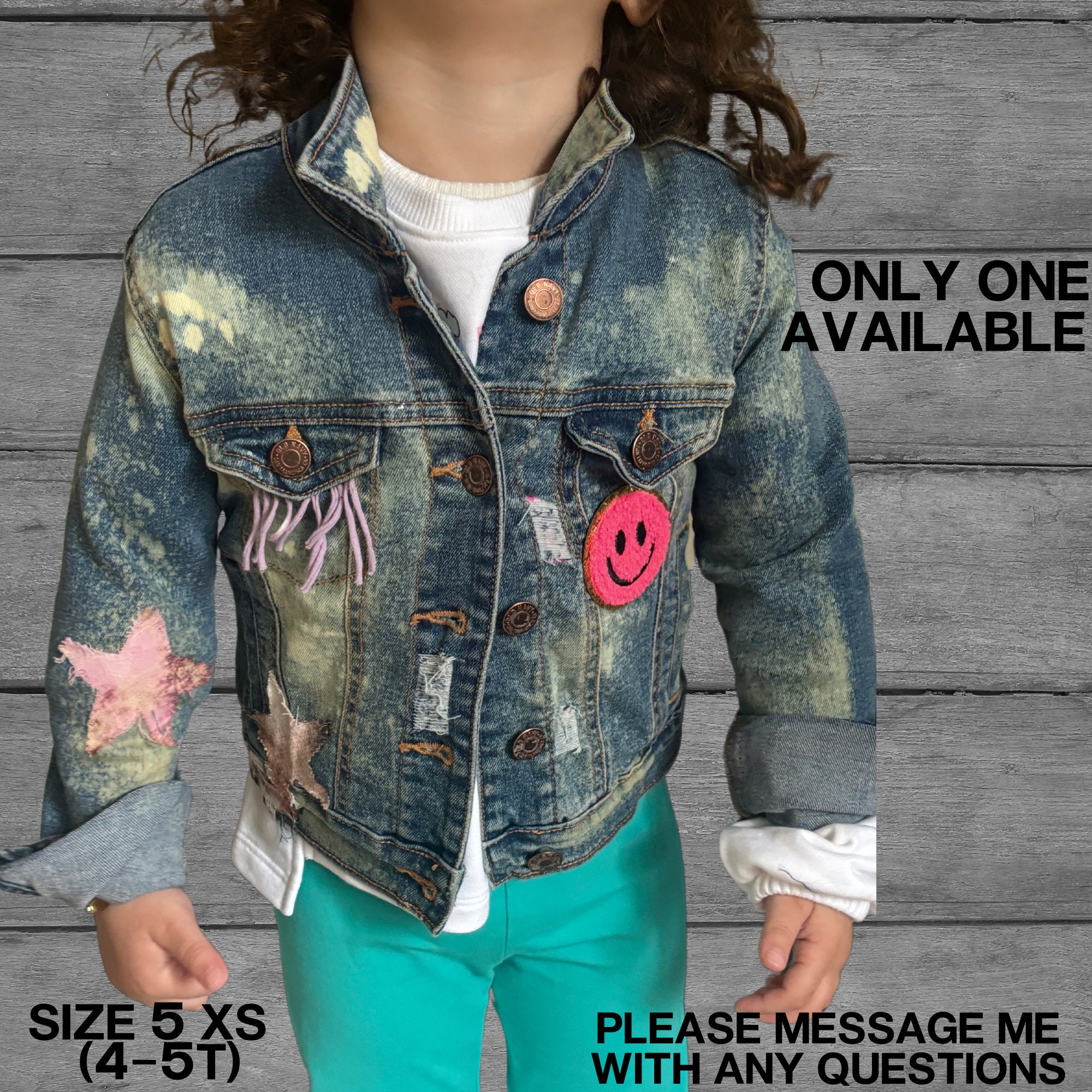 HAPPY Kids Denim Jacket, Jean Jacket for Kids, Toddler Jean Jacket ...