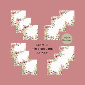 Printable Mini Cards, for Instant Download, Friendship Cards, Lunch Box ...