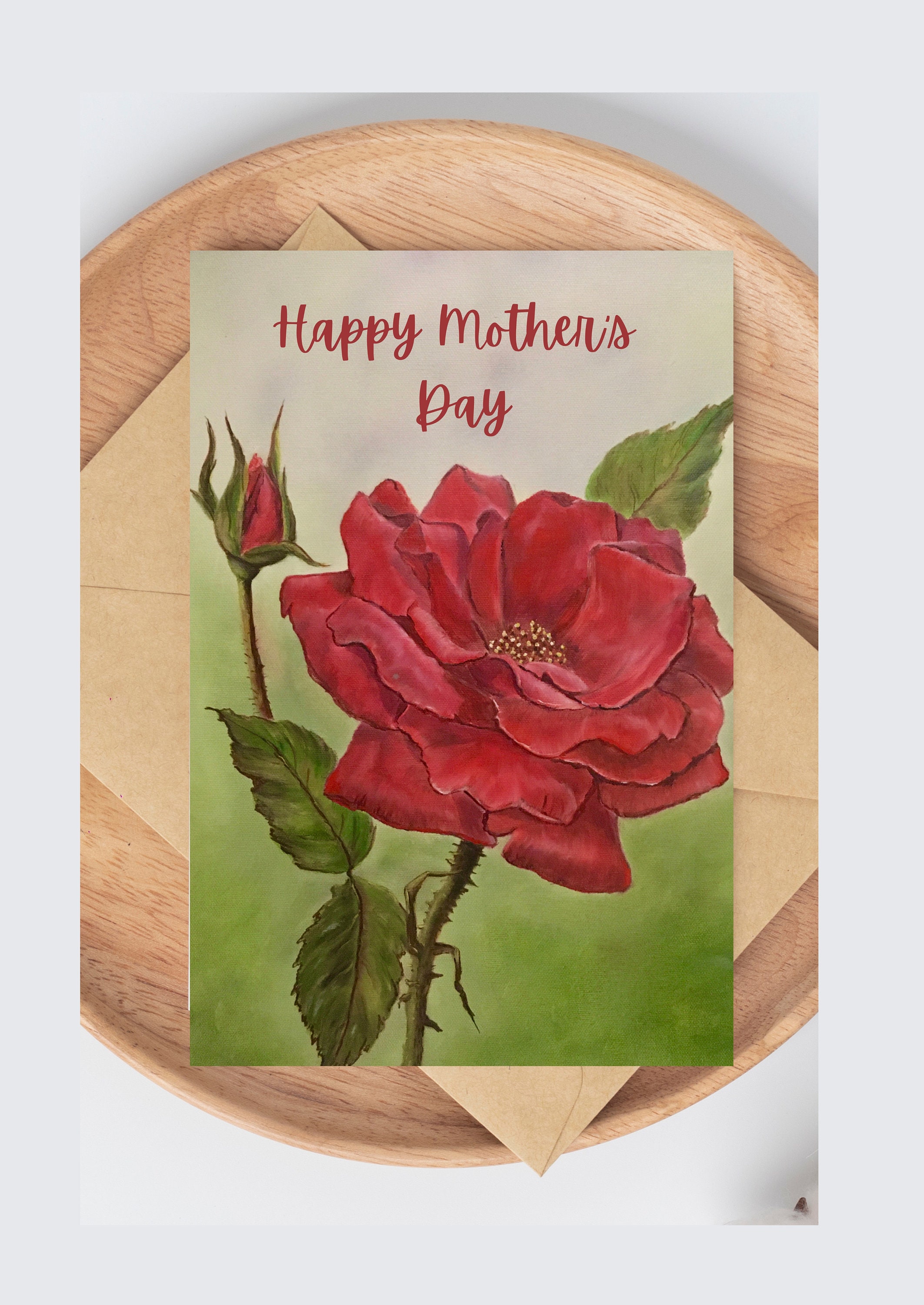 Printable Mother's Day Card, Rose, Popular Now Digital Card, for Mom ...